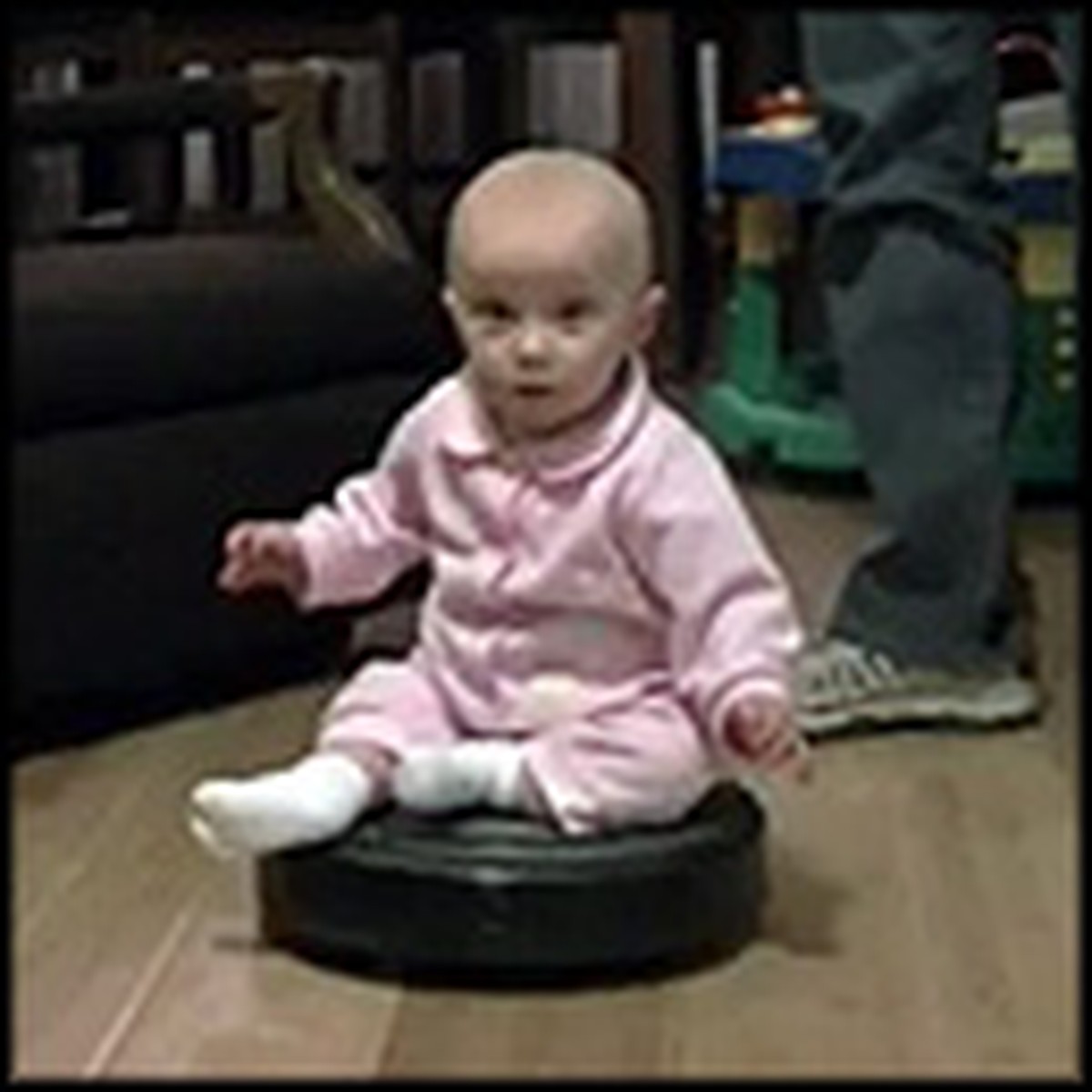 Adorable Baby Loves Riding the Roomba Vacuum - Cutest Thing Ever