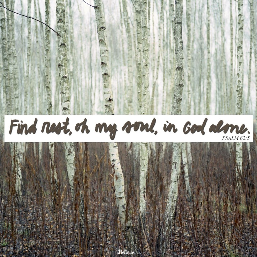 Psalm 62 - NIV - Truly my soul finds rest in God; my salvation come... | Bible Study Tools