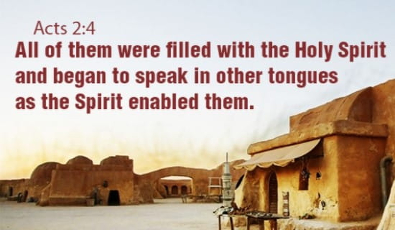 Acts 2:4 - All of them were filled with the Holy Spirit and b ...