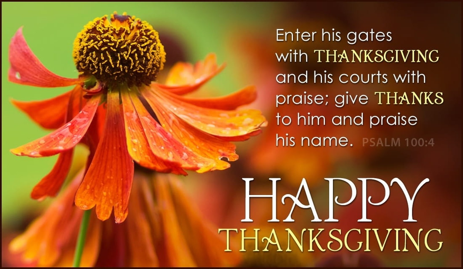 Psalm 100:4 - Enter his gates with thanksgiving and his courts w ...