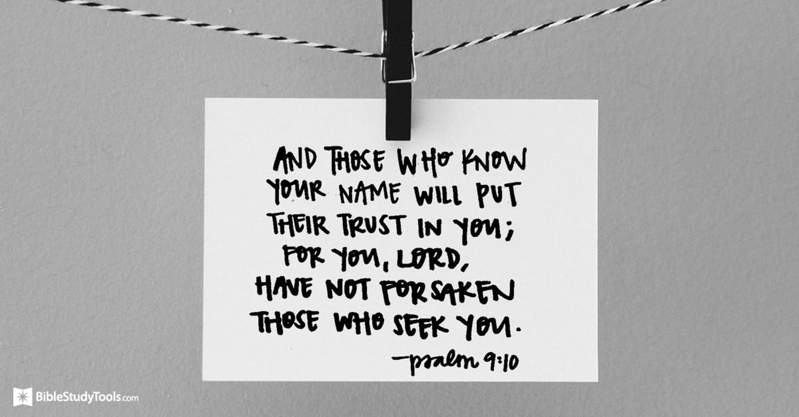 Psalm 9:10 - LXX - And let them that know thy name hope in thee: for ...