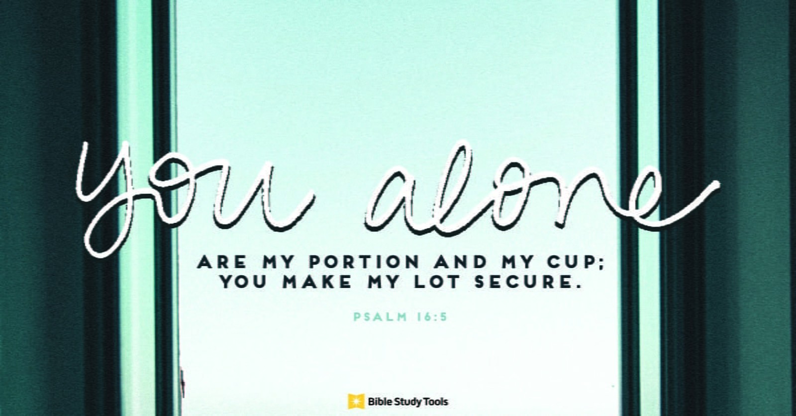 Psalm 16:5 - LORD, you alone are my portion and my cup; you mak ...
