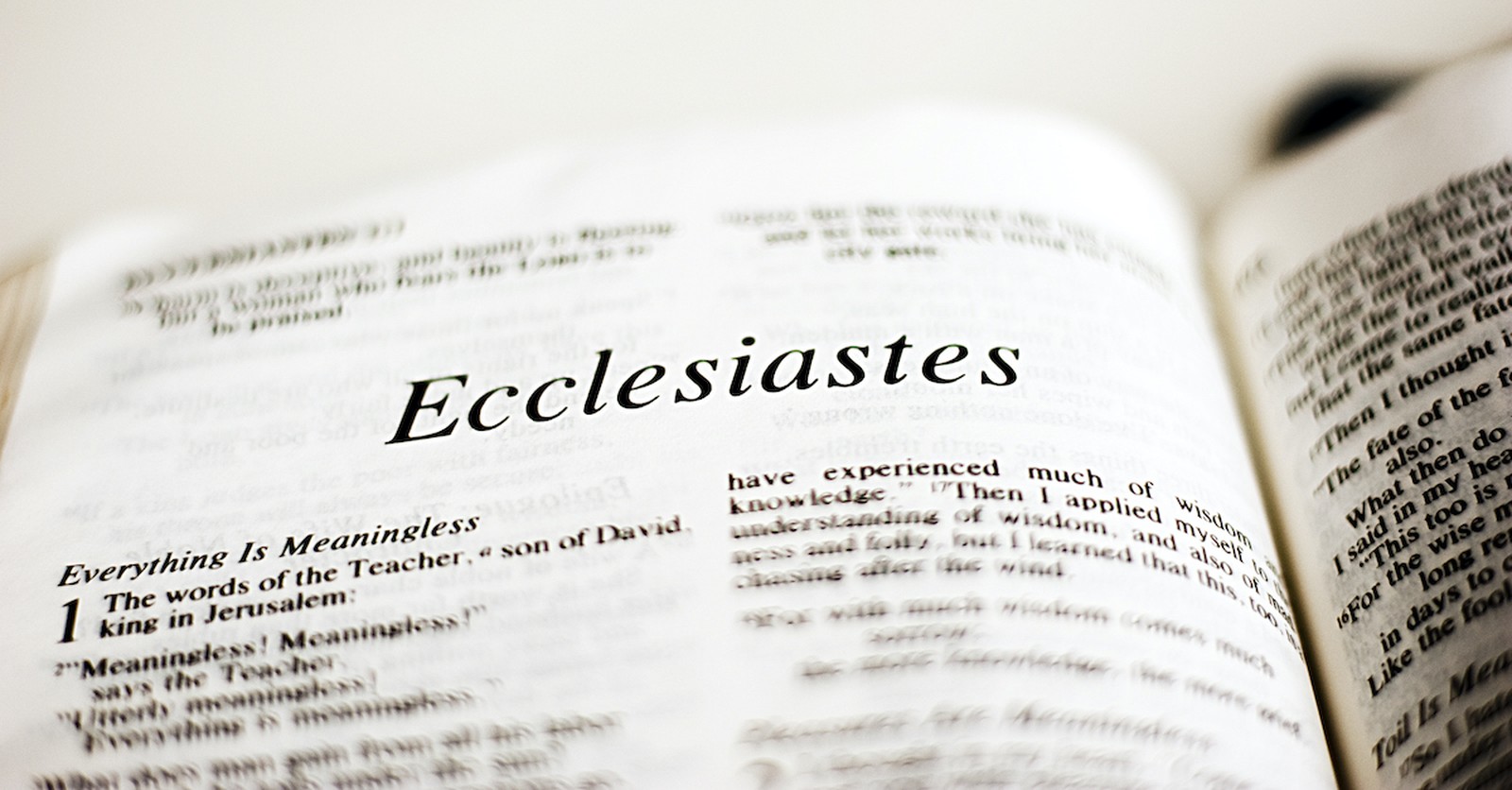 Who Wrote Ecclesiastes and What Does It Mean for Us Today? | Bible ...