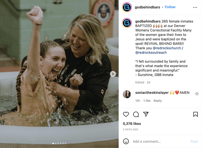 God Behind Bars Ministry Baptizes Hundreds of Women at a Denver ... God Behind Bars Ministry Baptizes Hundreds of Women at a Denver ...