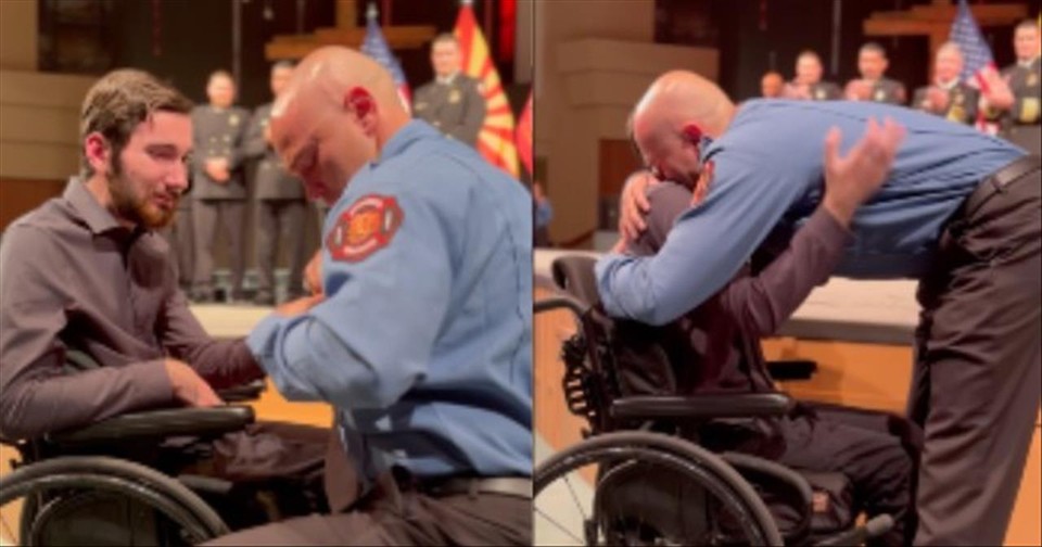 Recovering Police Officer Shot 8 Times Pins Badge on Brother Graduating ...